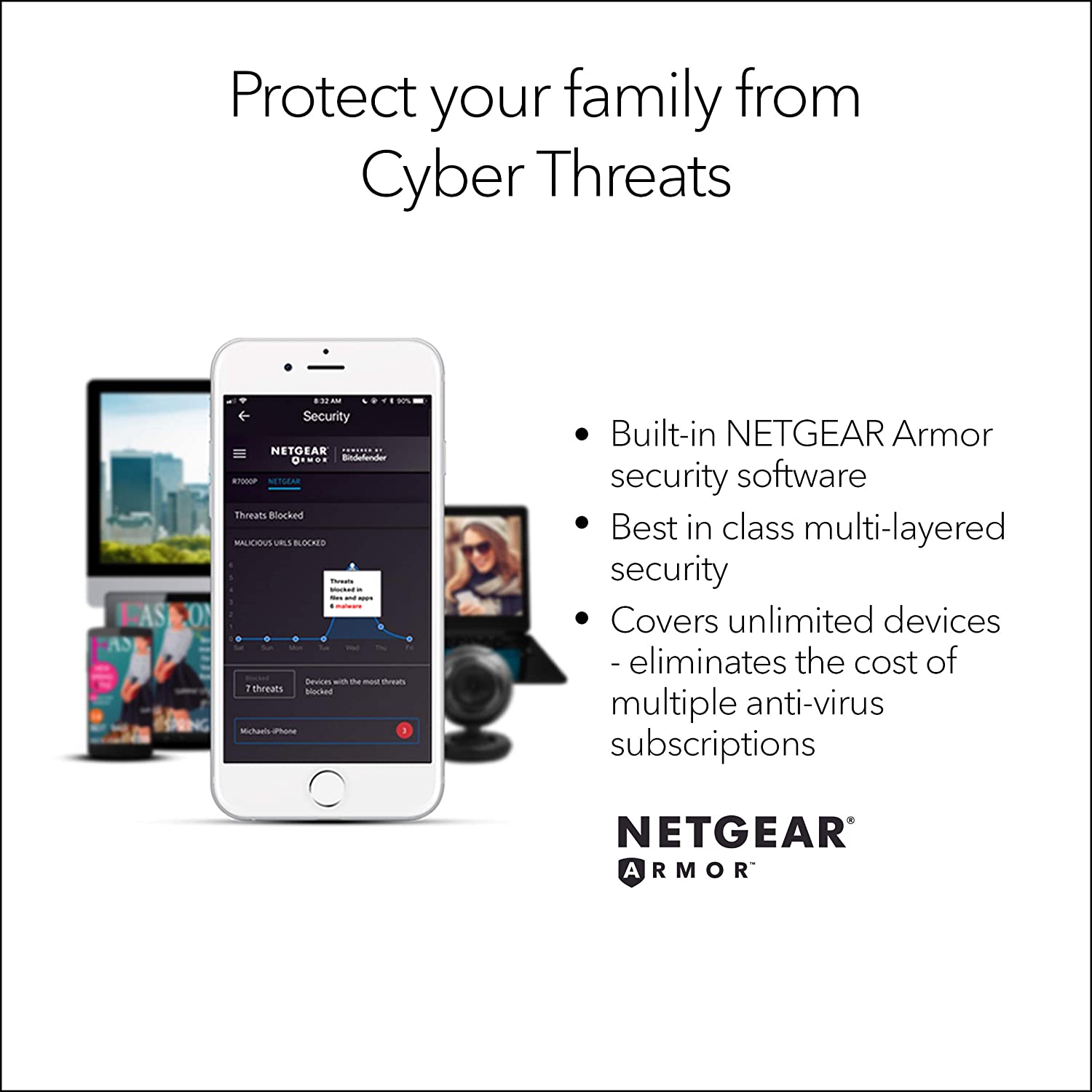 NETGEAR RBK352 Orbi Dual-Band WiFi 6 Mesh System, 1.8Gbps, Router + 1 ...